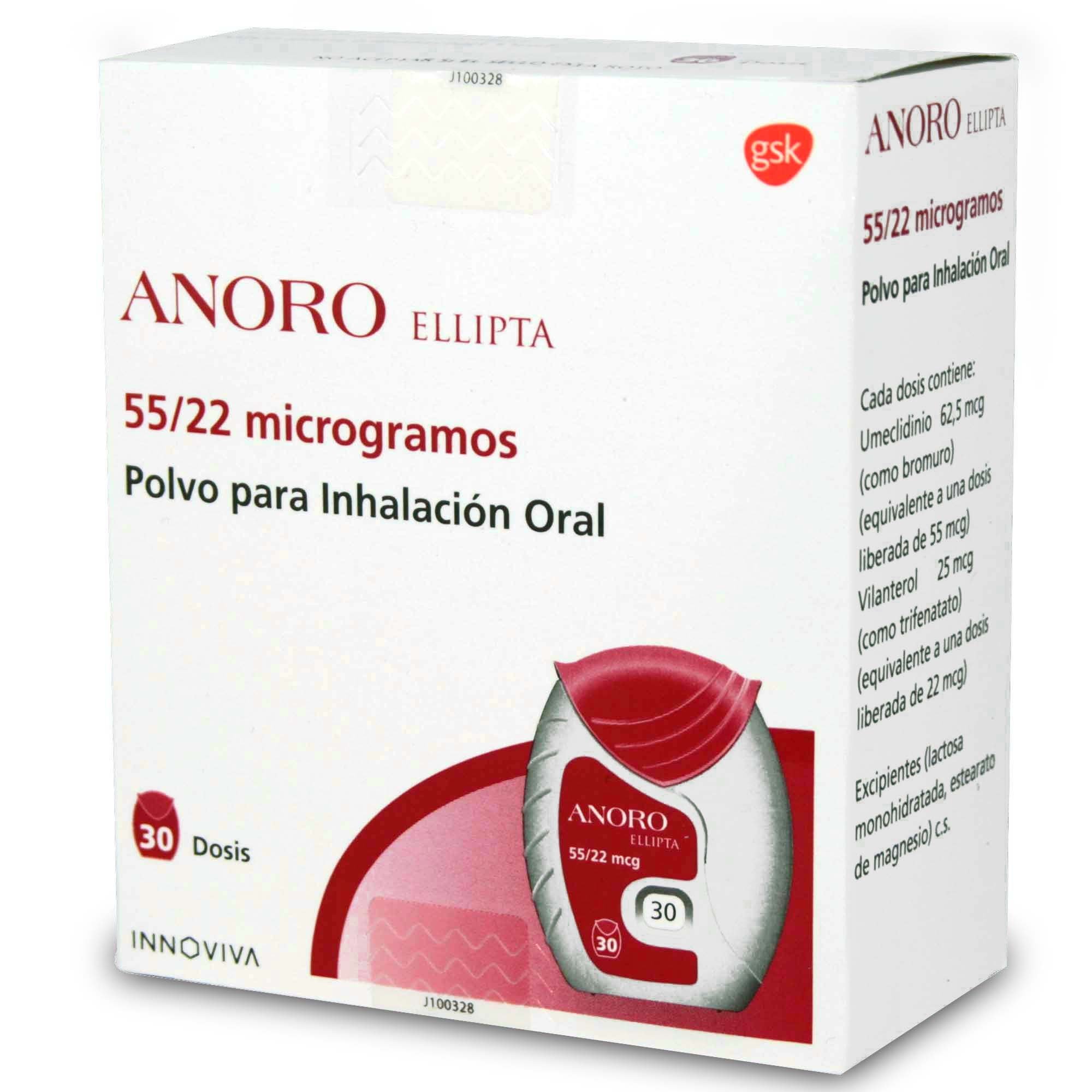 Anoro Ellipta 55mcg/22 mcg Polvo para Inhalacion - Rappi