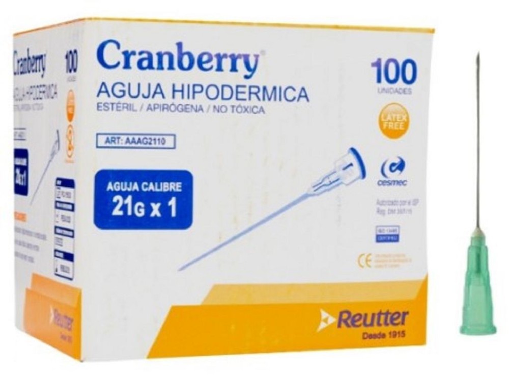 Aguja Hipodérmica Calibre 21g X 1 - 10 Unidades - Rappi