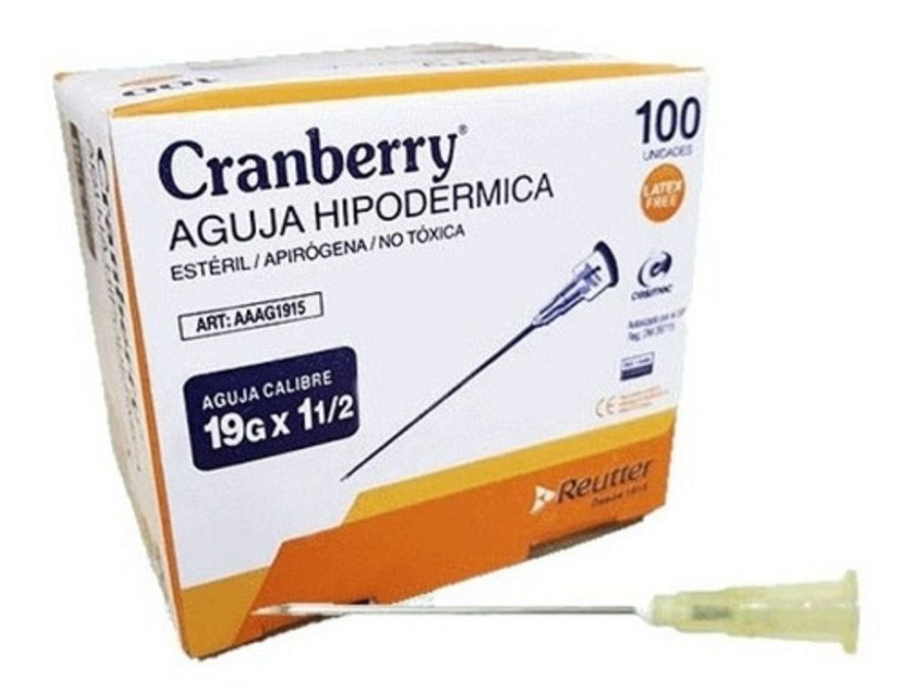 Aguja Hipodérmica Calibre 19g X 1 12 - 10 Unidades - Rappi