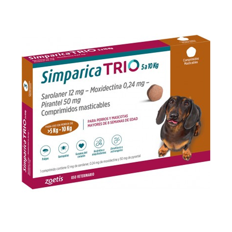 Simparica Trio 5 - 10 Kg 3 Comprimidos - Rappi