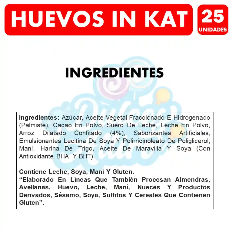 Huevitos De Pascua Inkat, Rellenos Con Arroz Crocante (25un) - Rappi