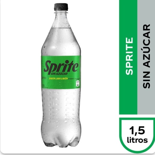 Bebida Sprite Zero 1,5l - Rappi