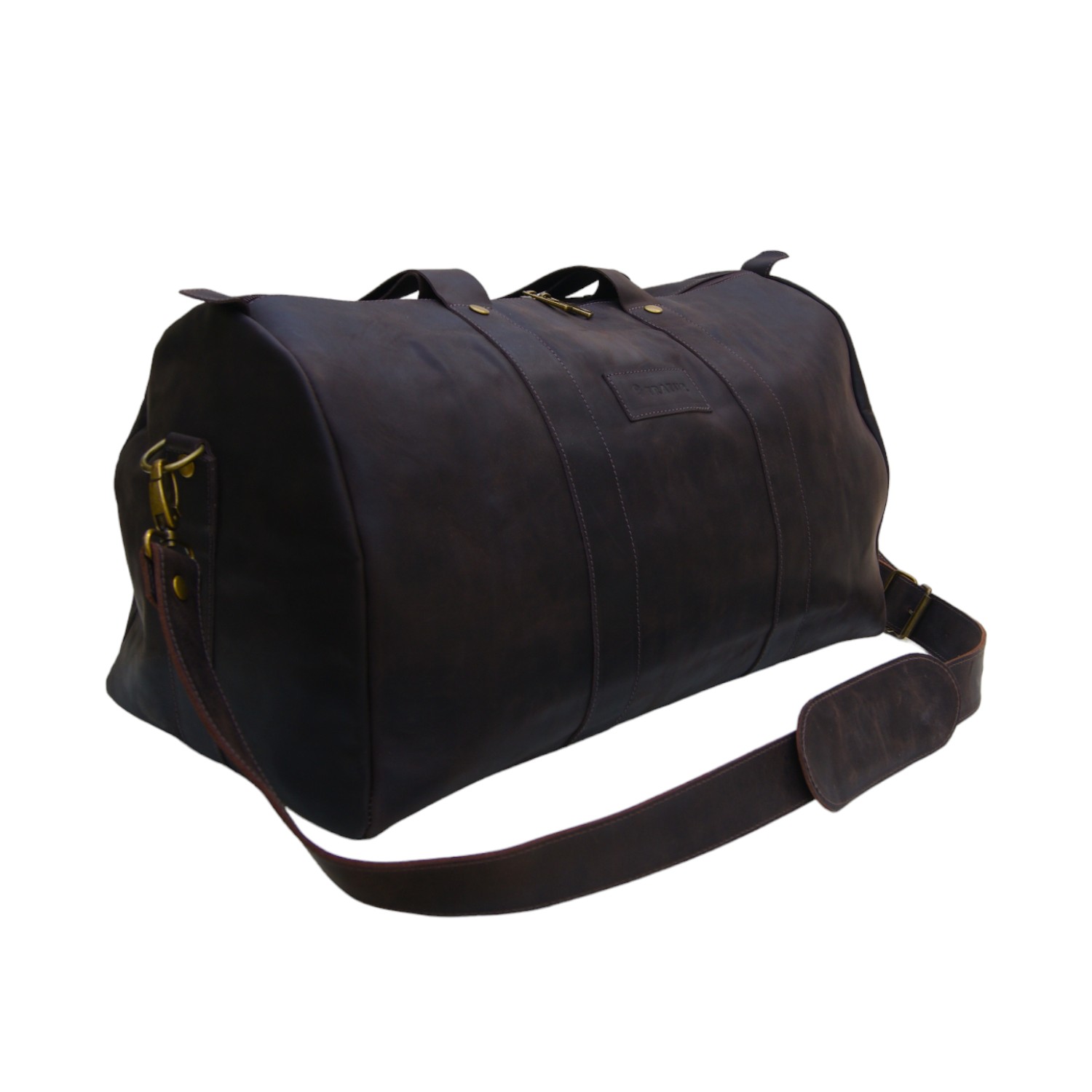 Bolso De Viaje De Cuero Café Oscuro - Rappi