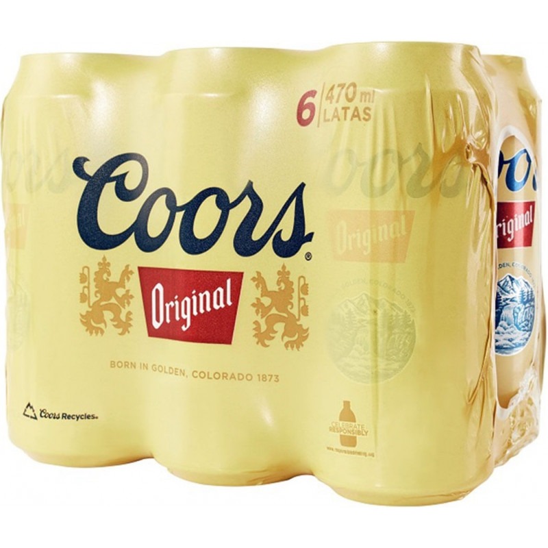 Coors Pack 6 Cervezas Lata 473 Ml - Rappi
