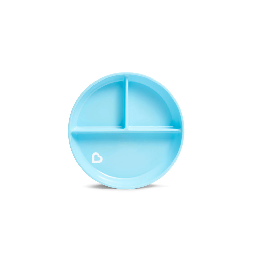 Plato Con Divisiones Y Ventosa Munchkin - Azul - Rappi