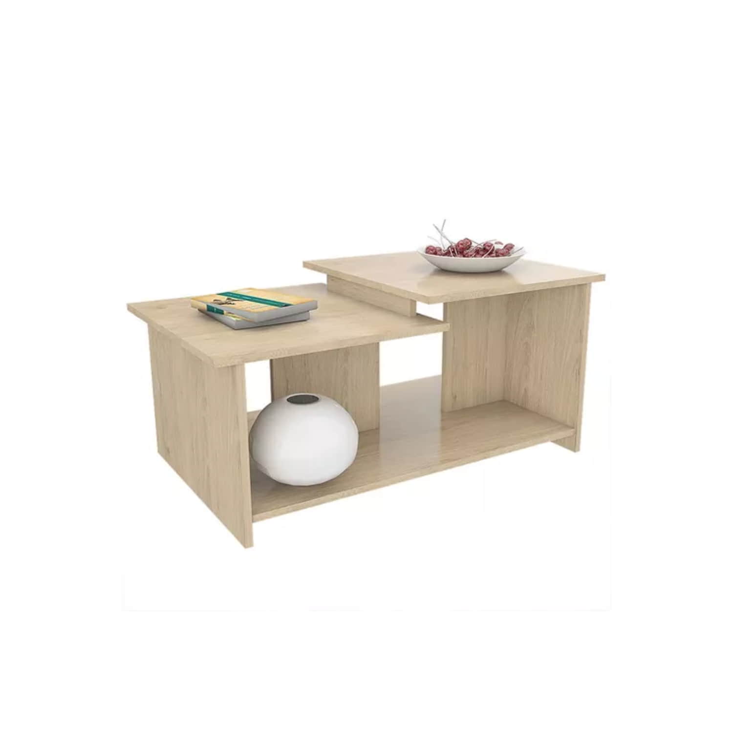 Mesa Centro Melamina Café Claro 41x89x53 Cm - Rappi