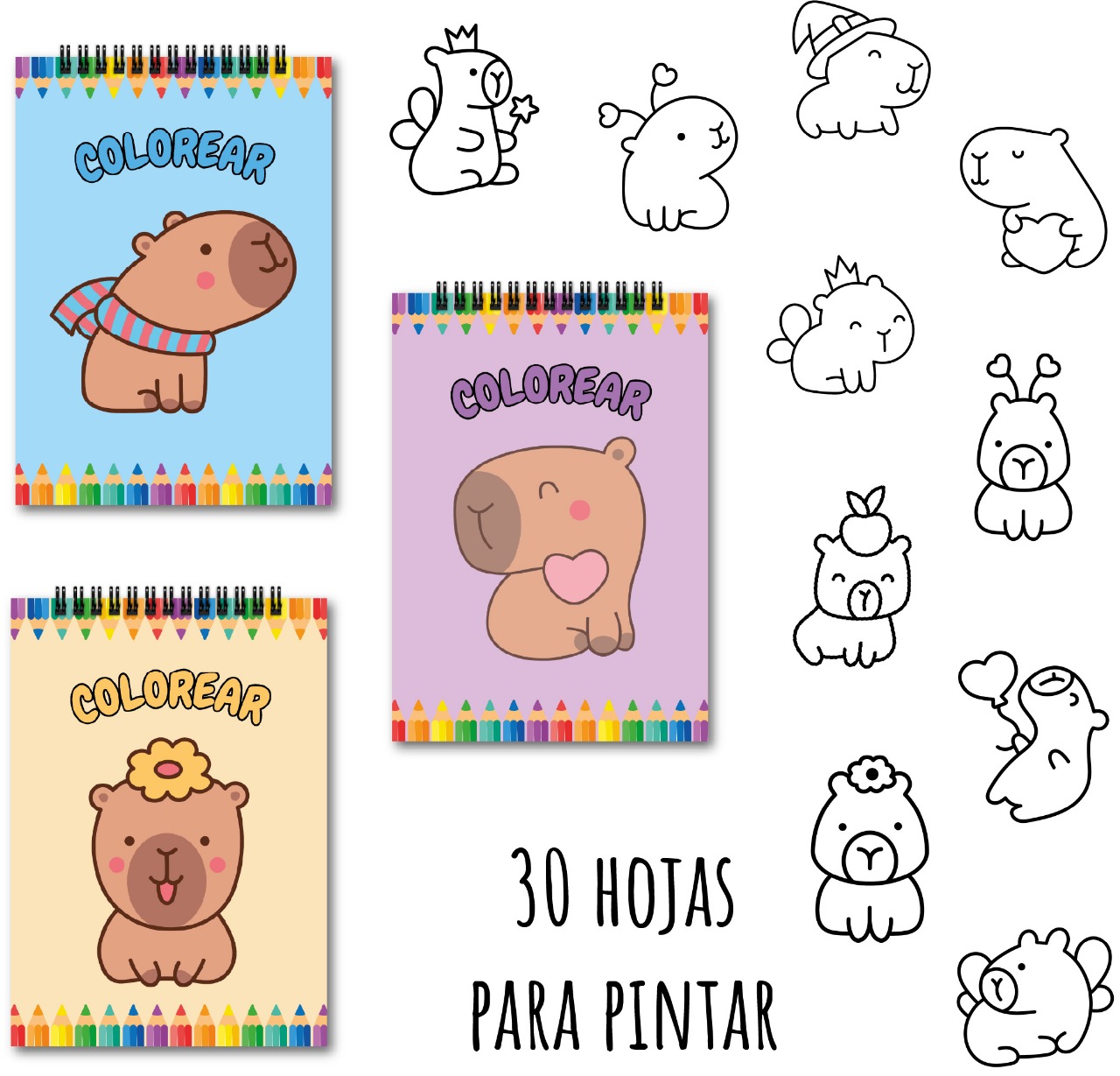 Libro Para Colorear De Capibara - Rappi