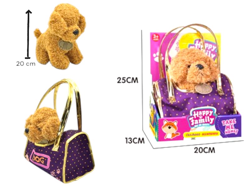 Bolso Transporta Perrito Peluche 20cm - Rappi