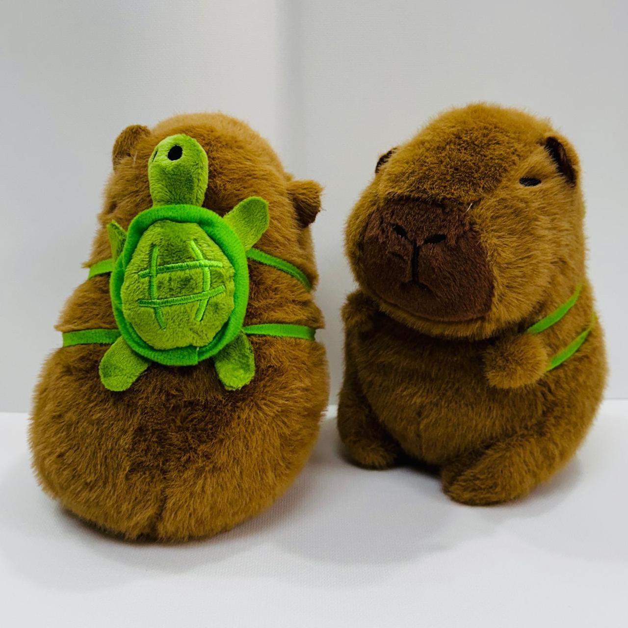 Peluche De Capibara Con Mochila De Tortuga - Rappi