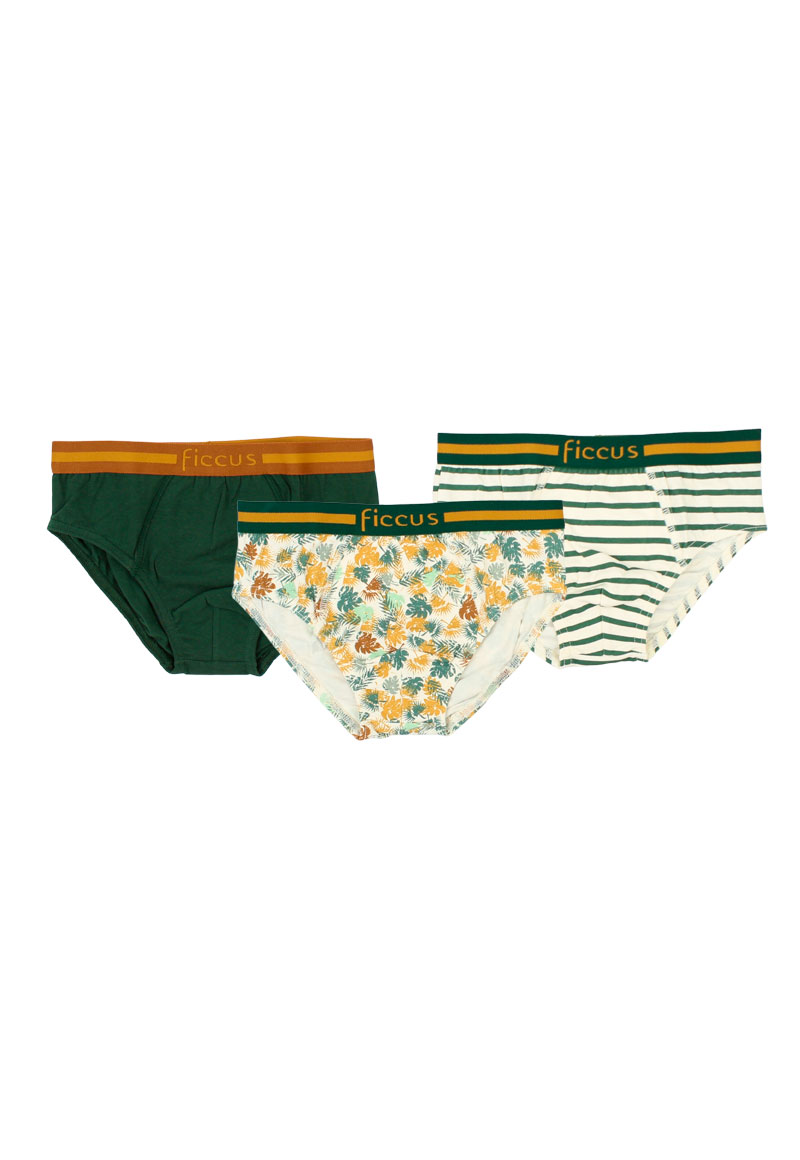 Pack Triple Briefs Kids Niño Ficcus 640 Color Único 8 Años - Rappi
