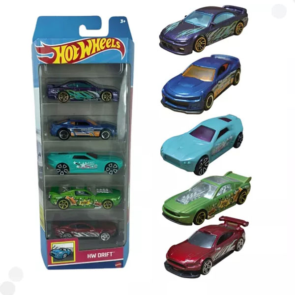Hot Wheels 5 Autitos Drift - Rappi