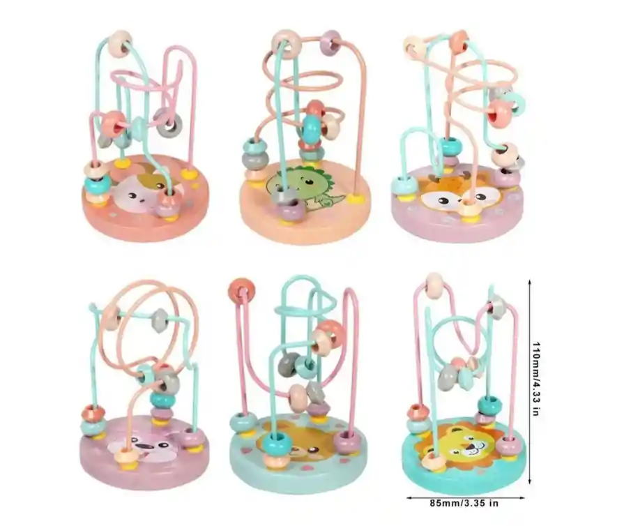 Laberinto De Madera Circular Con Cuentas, Para Bebés Niños - Rappi