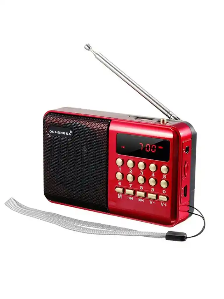 Radio Portatil Reproductor De Radio Fm Am Recargable Usb, Micro Sd, Mp3 ...