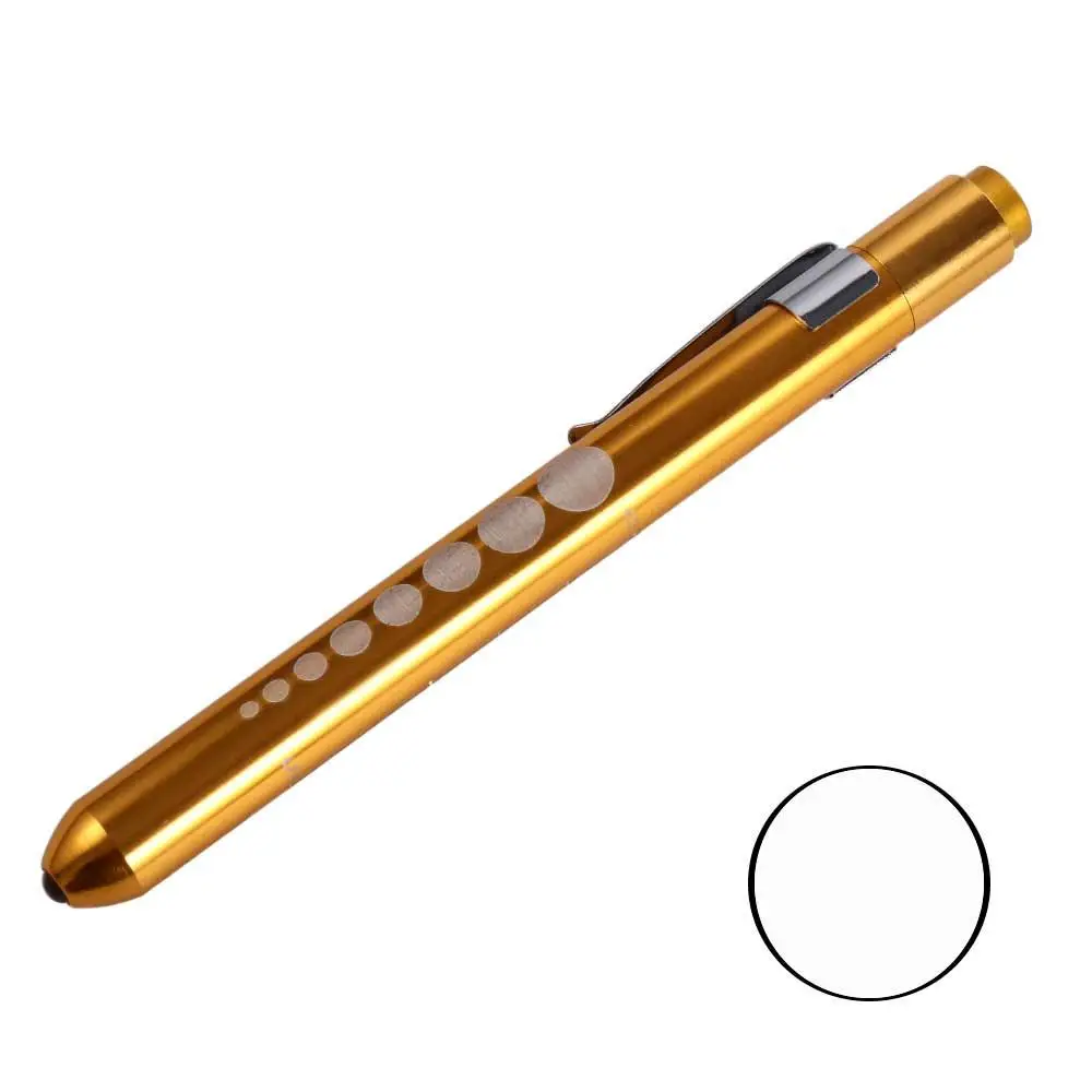 Linterna Tipo Lapiz Color Dorado Regla Led Medica Para Diagnostico ...