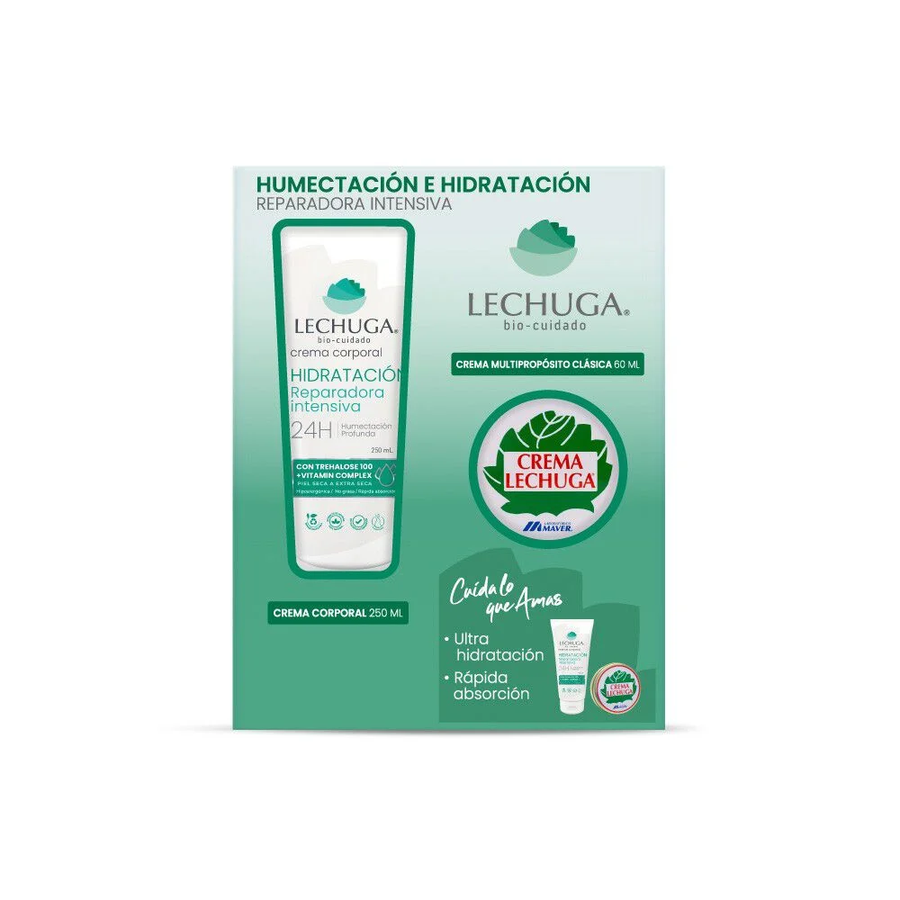 Lechuga Estuche Humectación E Hidratación, Crema Multipropósito Clasica ...