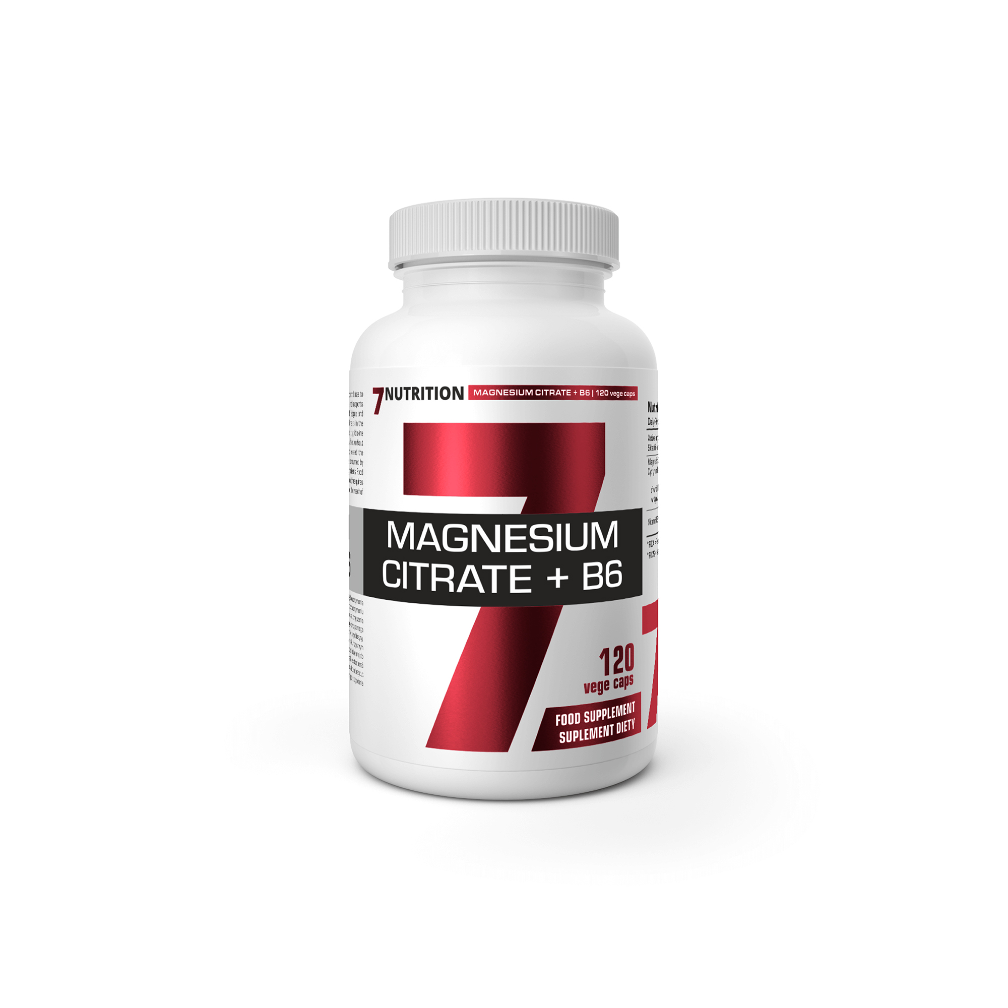 Citrato De Magnesio + B6 (120 Capsulas) - 7nutrition - Rappi