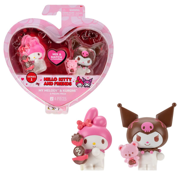 Hello Kitty Corazon Pack 2 Figuras – My Melody & Kuromi - Rappi
