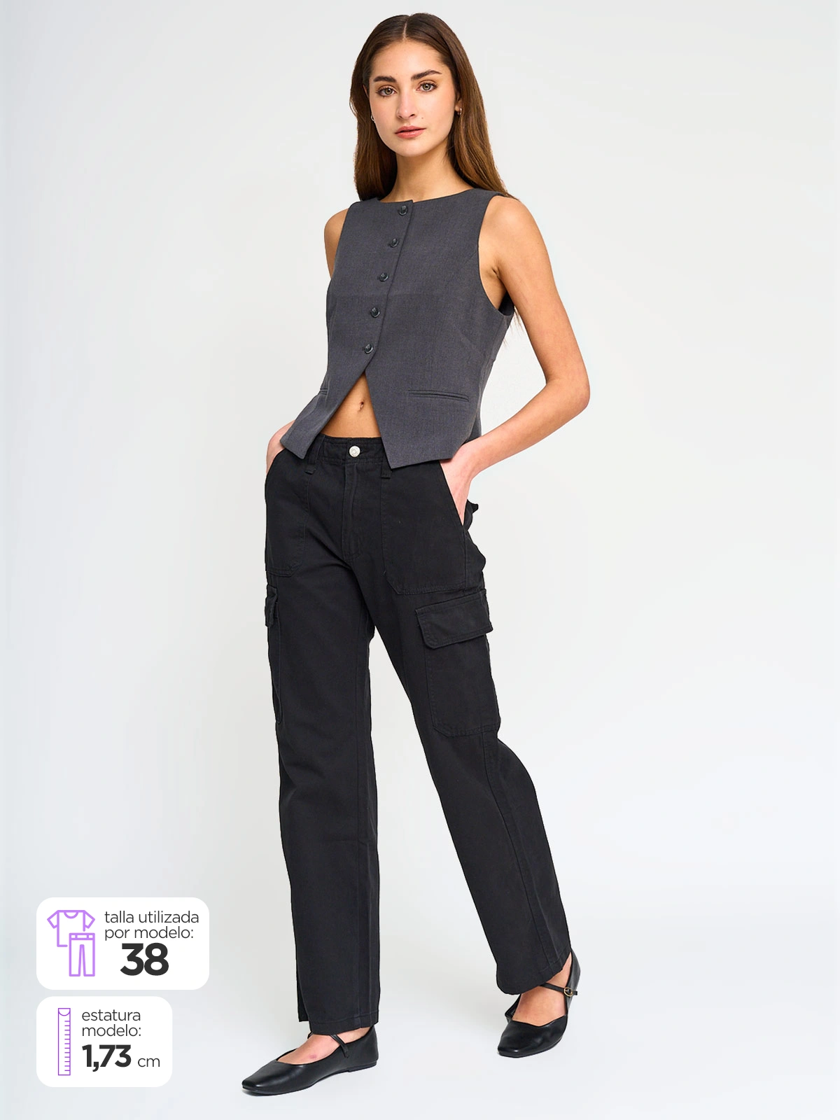 Pant Moda Cargo-c Inx Cor S25 Negro 40 - Rappi