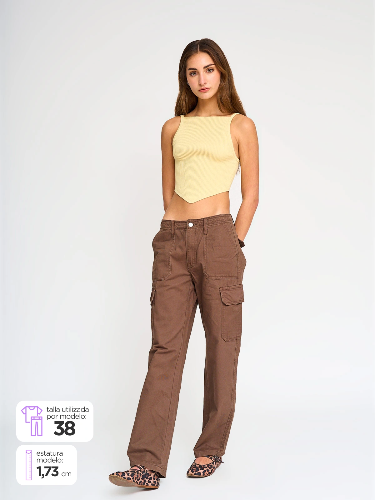 Pant Moda Cargo-c Inx Cor S25 Cafe 40 - Rappi