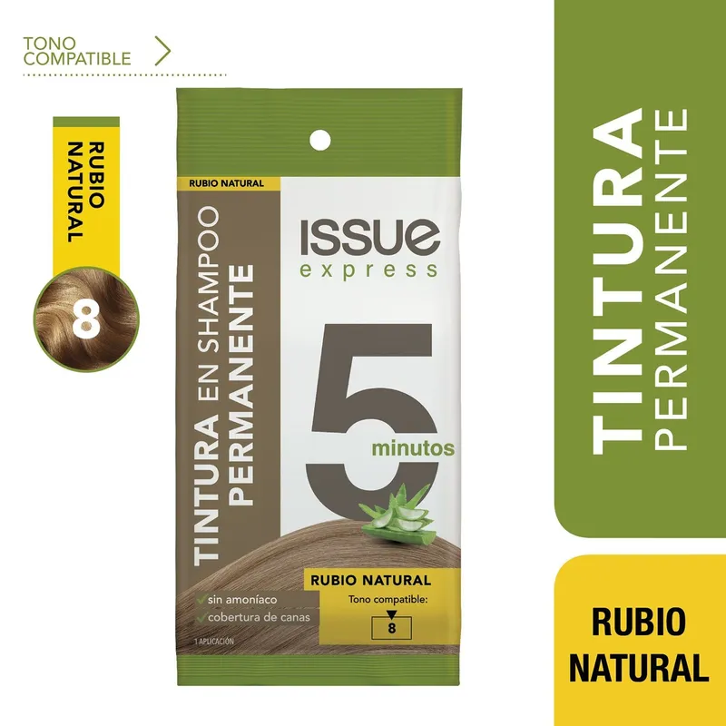 Issue Color Express Tintura Shampoo 5 Min Rubio Natural - Rappi