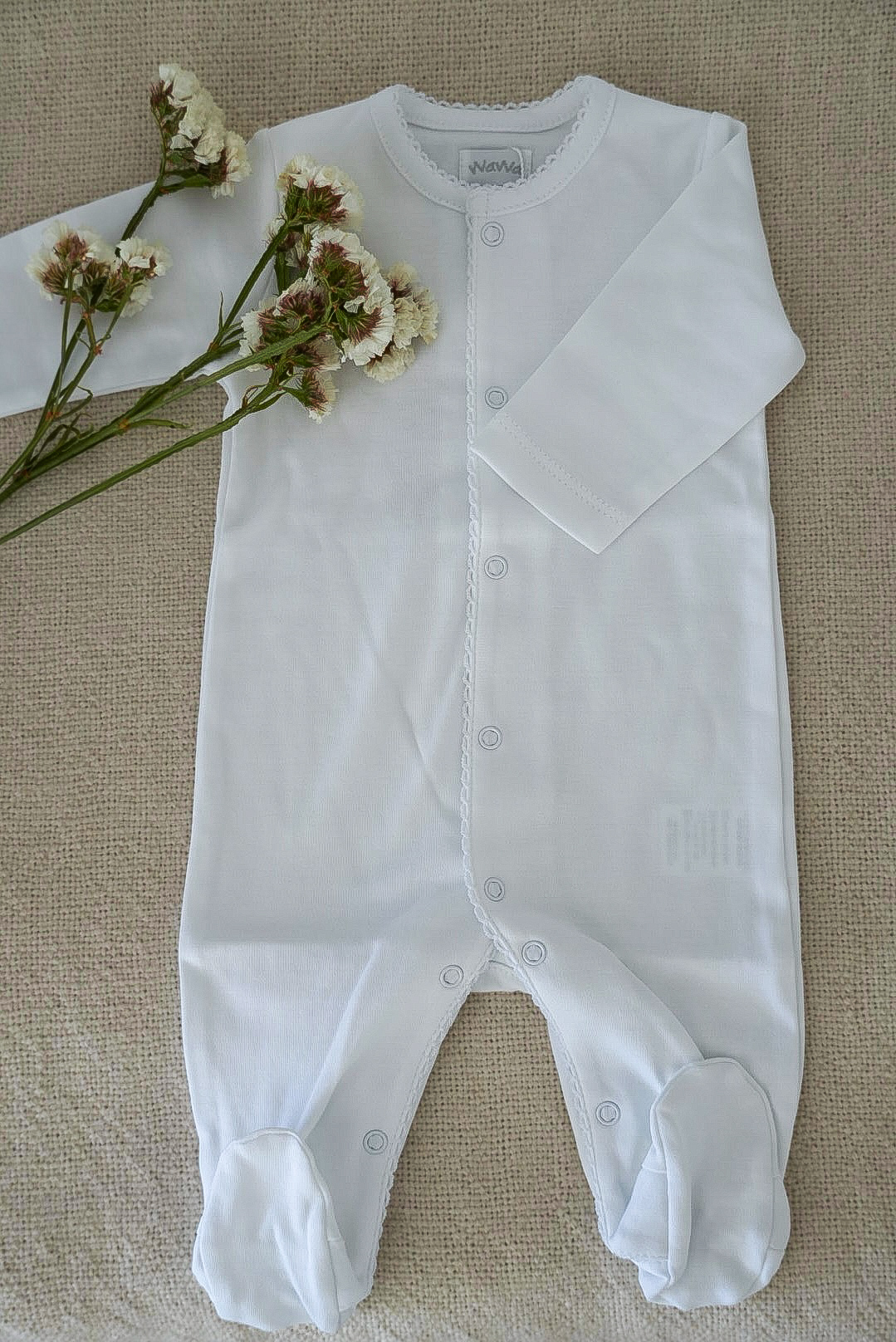 Enterito Picot Blanco Talla 3/6 Meses - Rappi