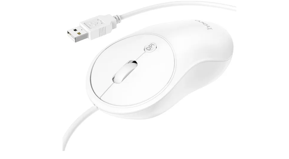Mouse Alambrico Usb Hoco Gm13 Blanco - Rappi