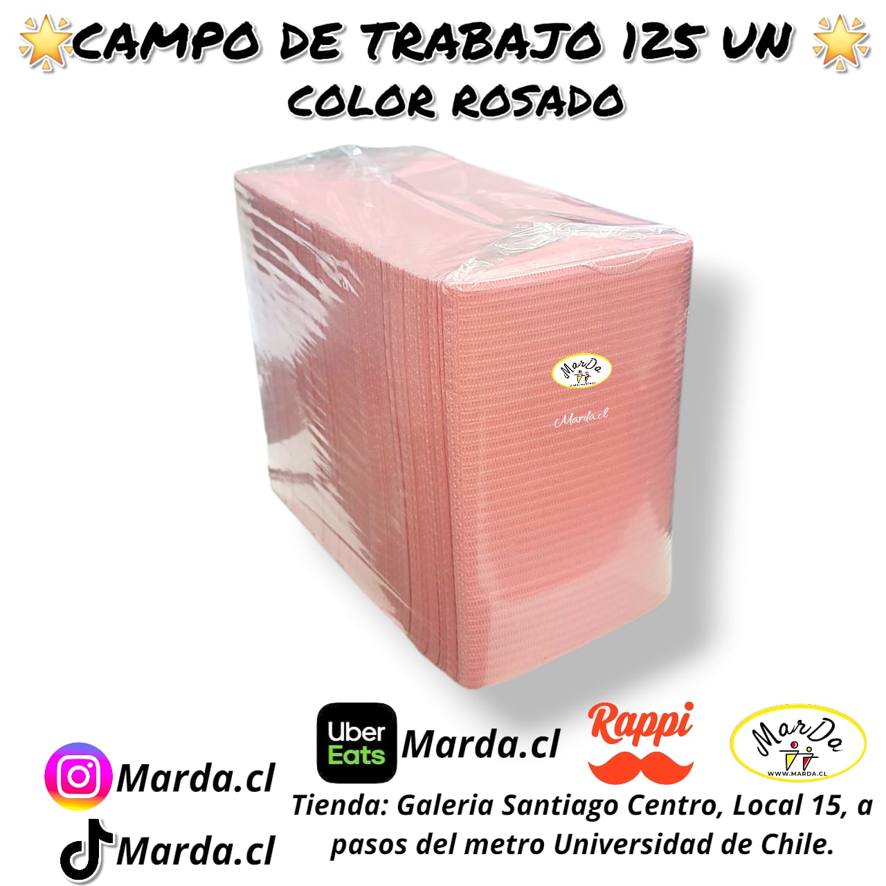 Campo De Trabajo 125 Unidades Color Rosado - Rappi