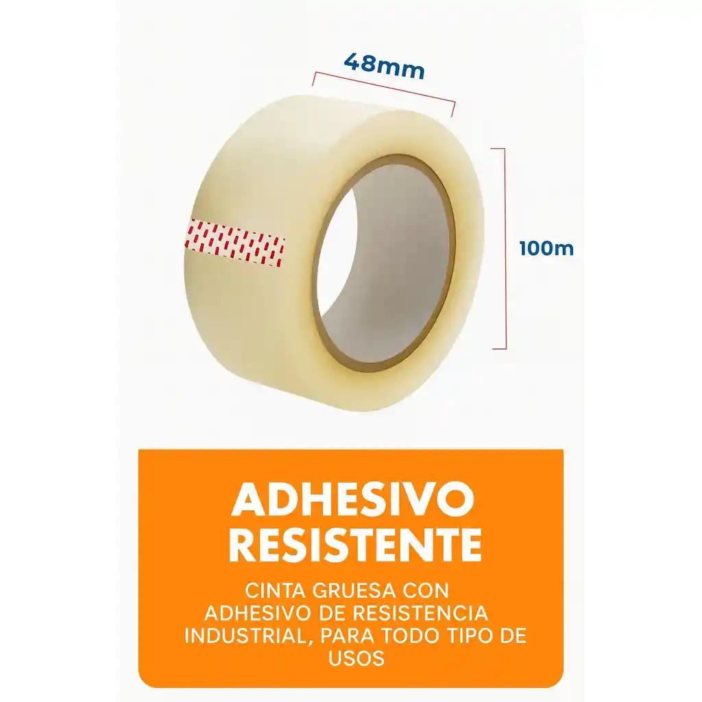 Cinta De Embalaje 48 Mm X 100 M – Caja 48 Unidades - Rappi