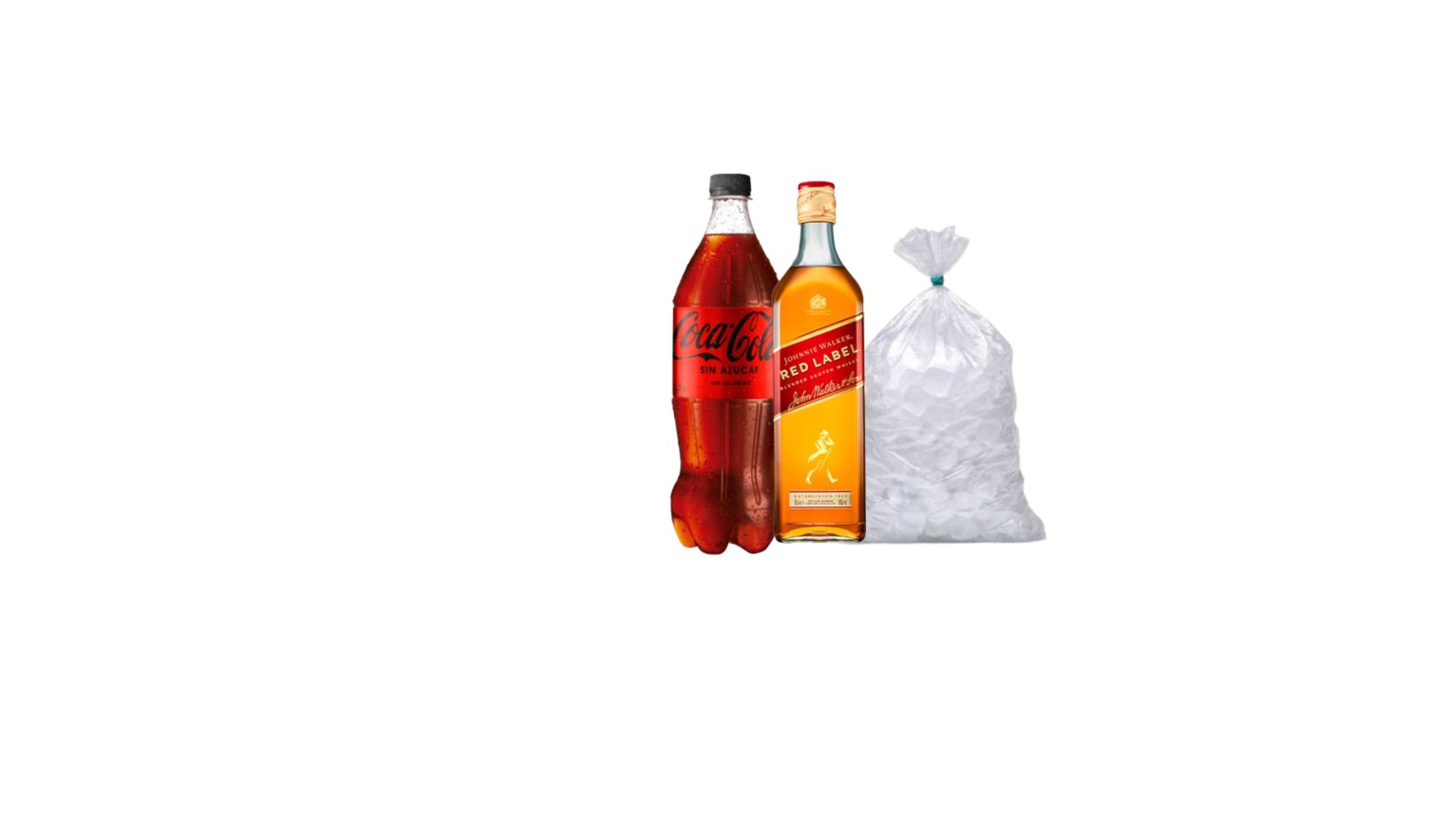 Johnnie Walker Red Label 750 Ml + Coca Cola Sin Azucar 1,5lt + Hielo ...