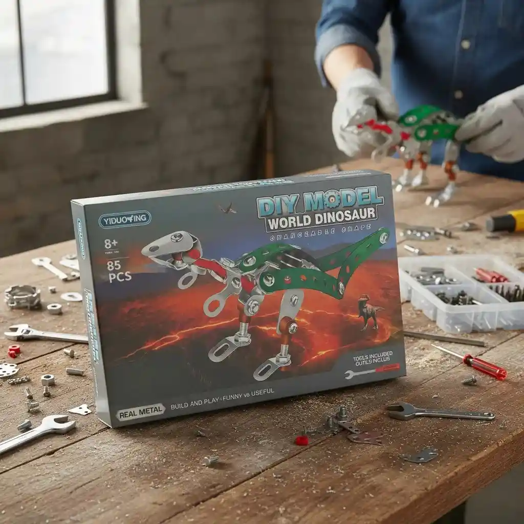 Kit Armable Dinosaurio Metálico 85 Piezas Juguete Educativo - Rappi