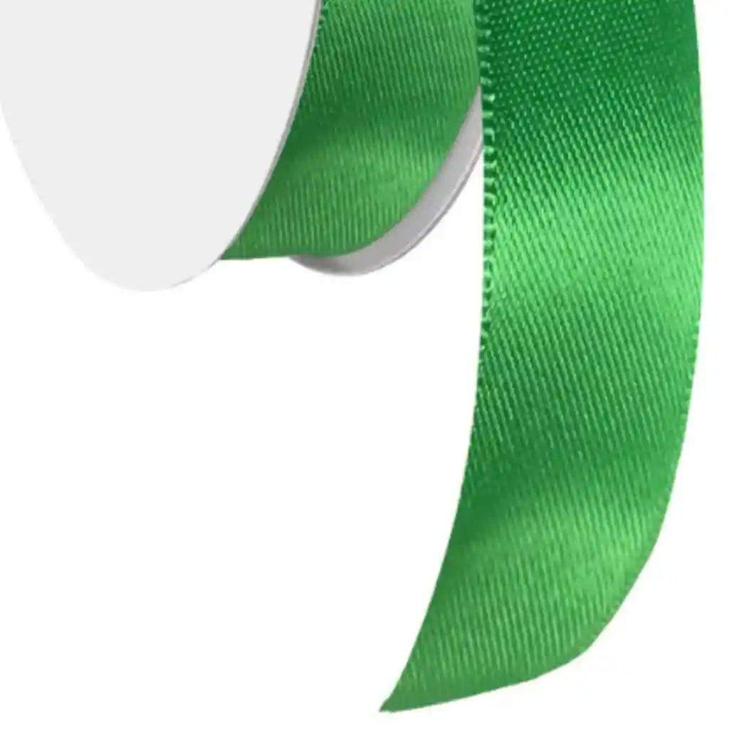 Cinta Genero Raso Satín 2.5cm X 20mtrs Verde Navidad - Rappi