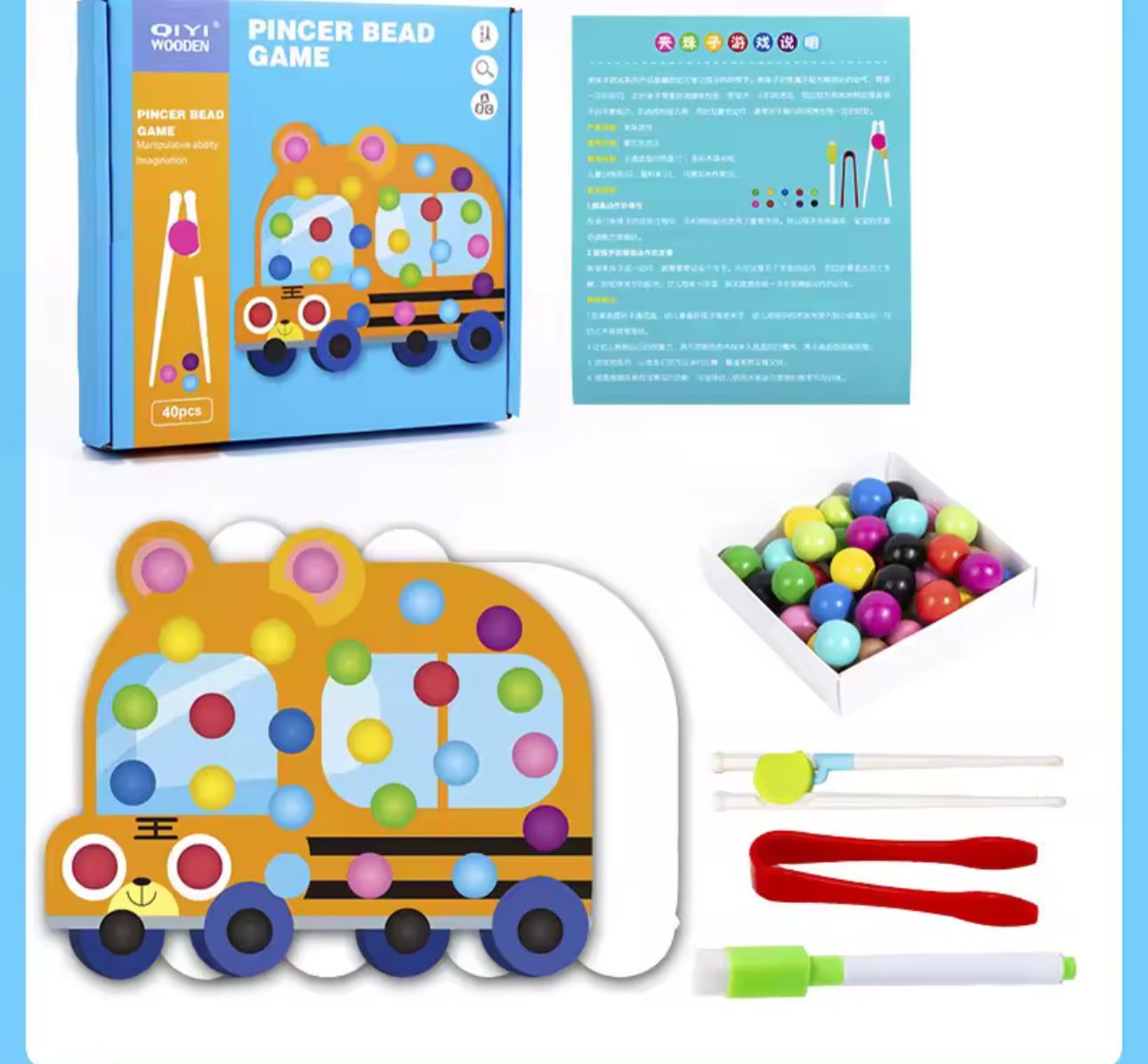 Juego Montessori De Motricidad Fina Con Pinzas Y Bolas - Rappi