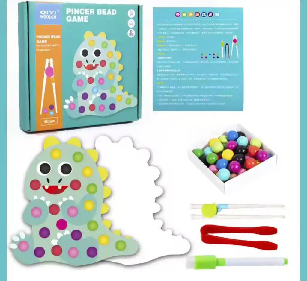 Juego Montessori De Motricidad Fina Con Pinzas Y Bolas - Rappi