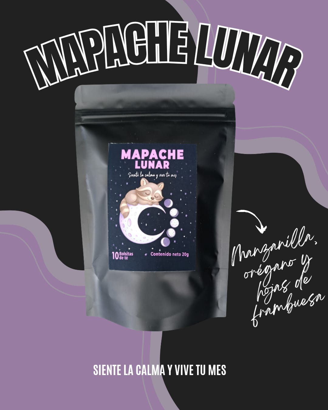 Infusión Lunar Calma El Dolor Mapache Infusiones - Rappi