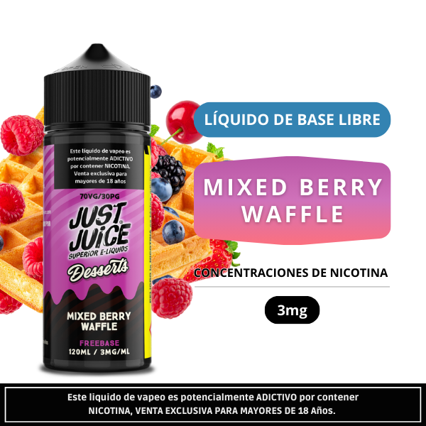 Just Juice Mixed Berry Waffle 120ml - Rappi