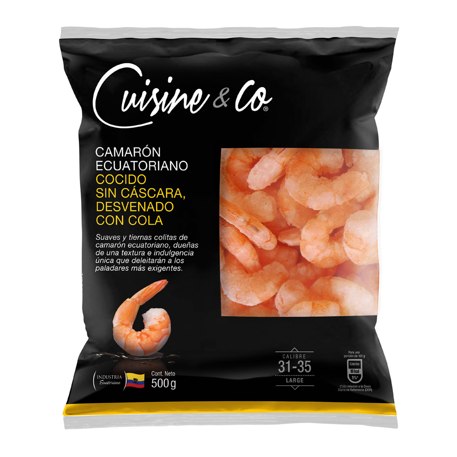 Cuisine & Co Camarón Ecuatoriano Cocido Pelado con Cola - Rappi
