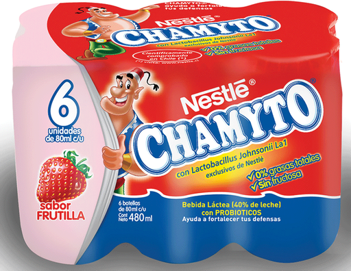 Bebida Láctea, Chamyto, Frutilla, Pack 6U. 80 Ml con despacho a ...