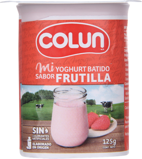 Yogurt Colun Batido Frutilla 125 g con despacho a domicilio en Chile ...