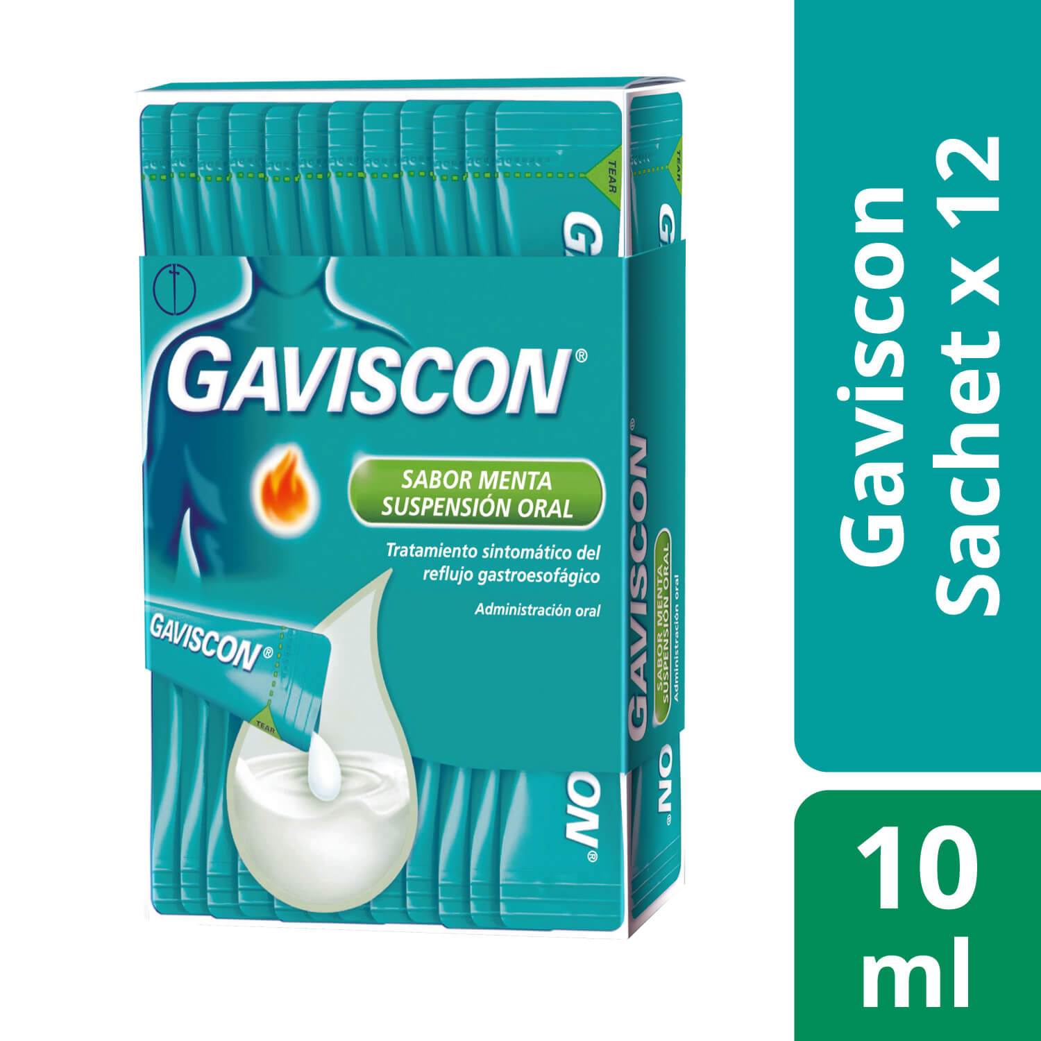 Gaviscon Liquido Sachet Original 10 ml x 12 - Rappi