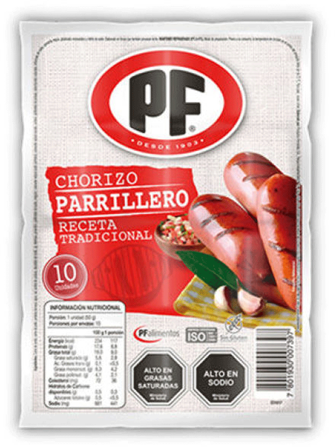 Pf Chorizo Parrillero Display 500G 10Un - Rappi