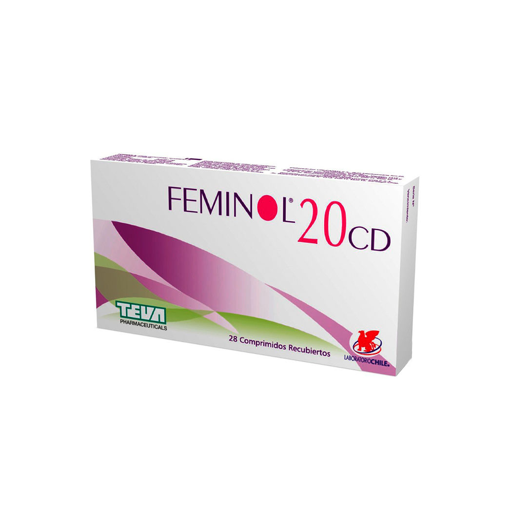 Feminol 20 CD Anticonceptivo en Comprimidos Recubiertos - Rappi