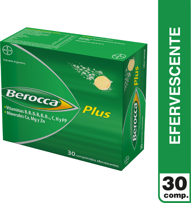 Berocca Plus Suplemento Alimenticio en Comprimidos Efervescentes - Rappi