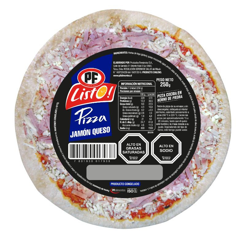 Pf Listo Pizza Jamon Queso Individual - Rappi