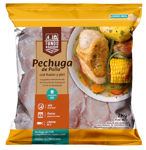 Fundo Rio Alegre Pechuga de Pollo con Hueso y Piel - Rappi