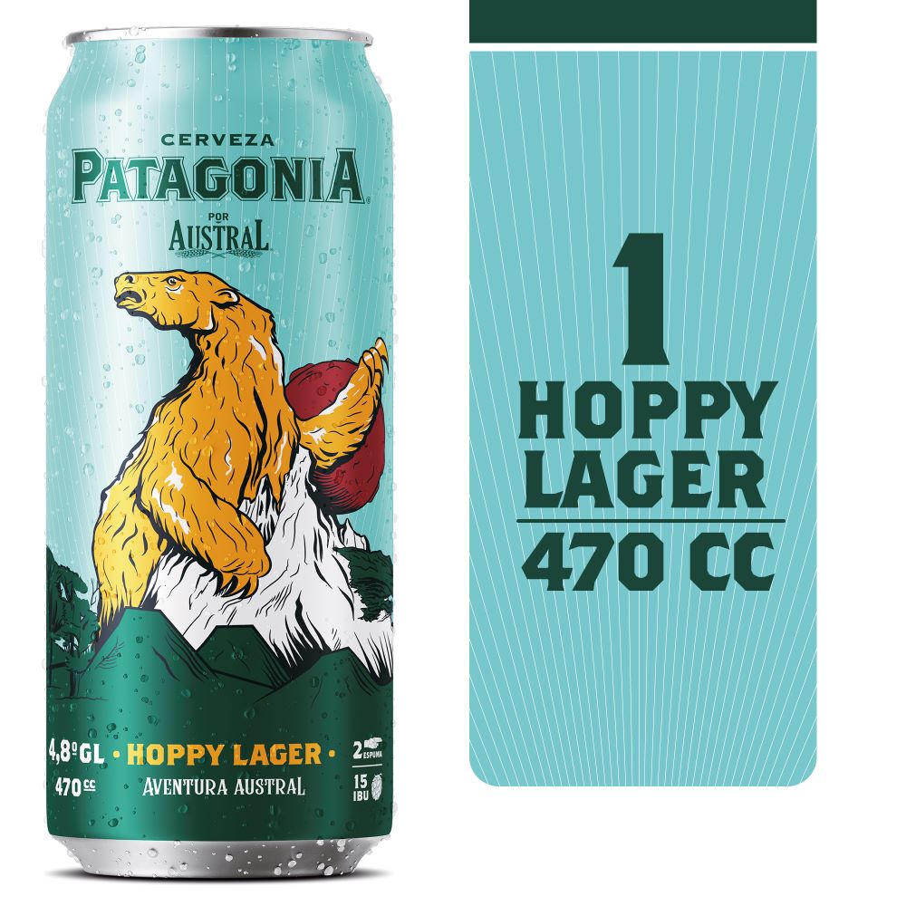 Patagonia Cerveza Austral Hoppy Lager en Lata desde $ 990