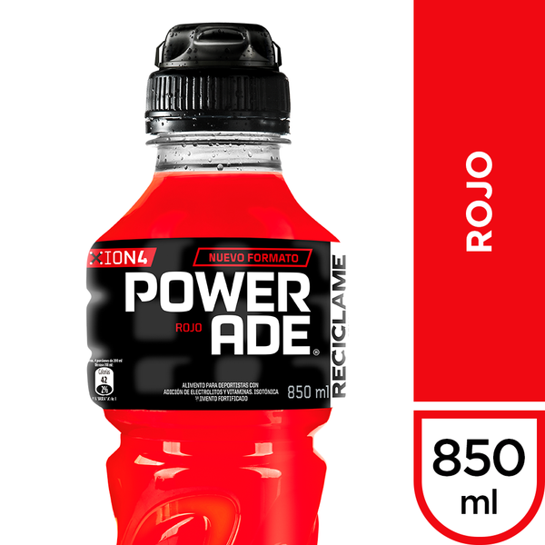 Powerade Bebida Isotónica Roja 850 cc - Rappi