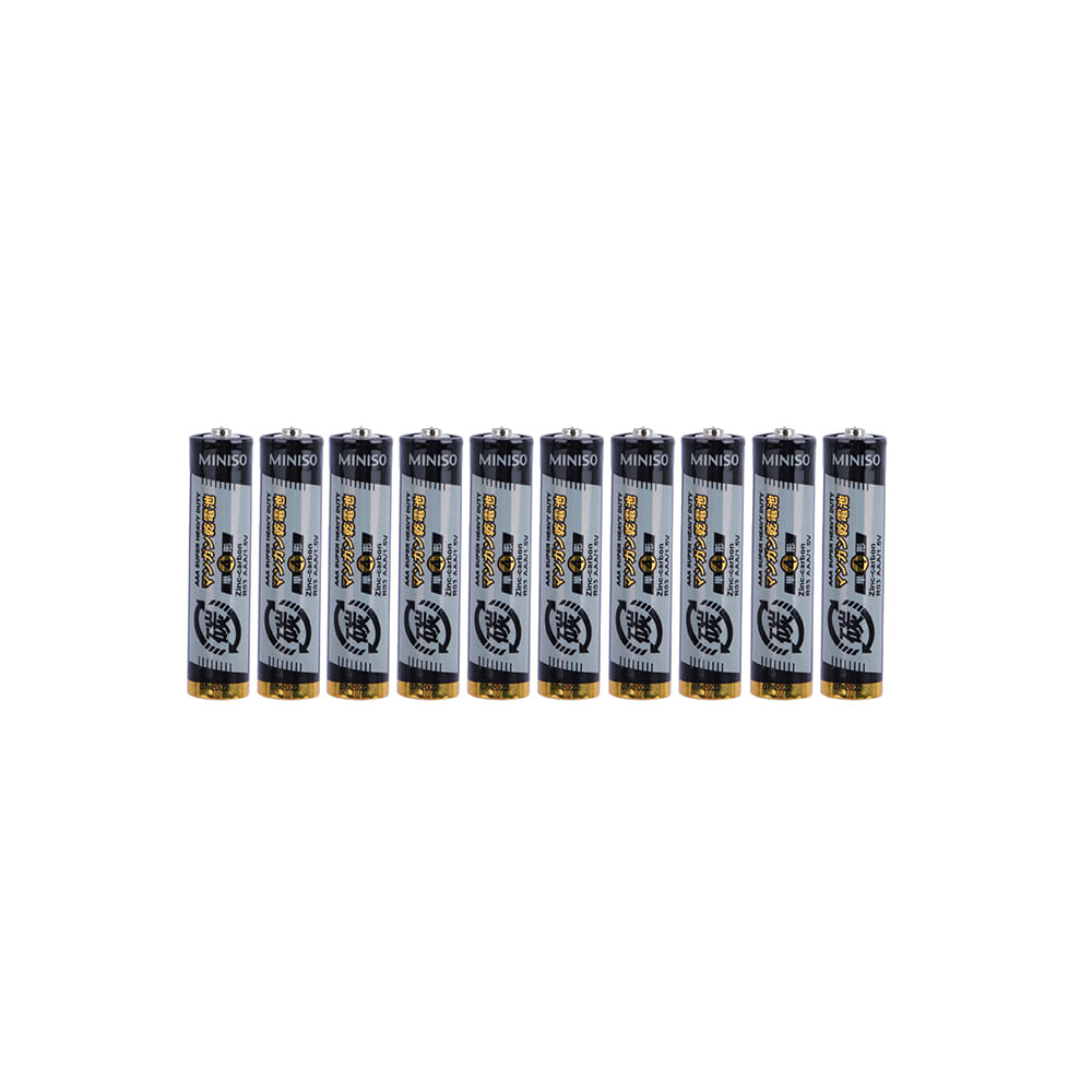 Miniso Pilas Alcalina Aaa Negro 10pzas - Rappi