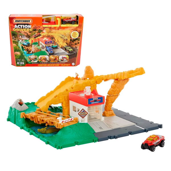 Matchbox Conductores de Acción Canyon Adventure - Rappi