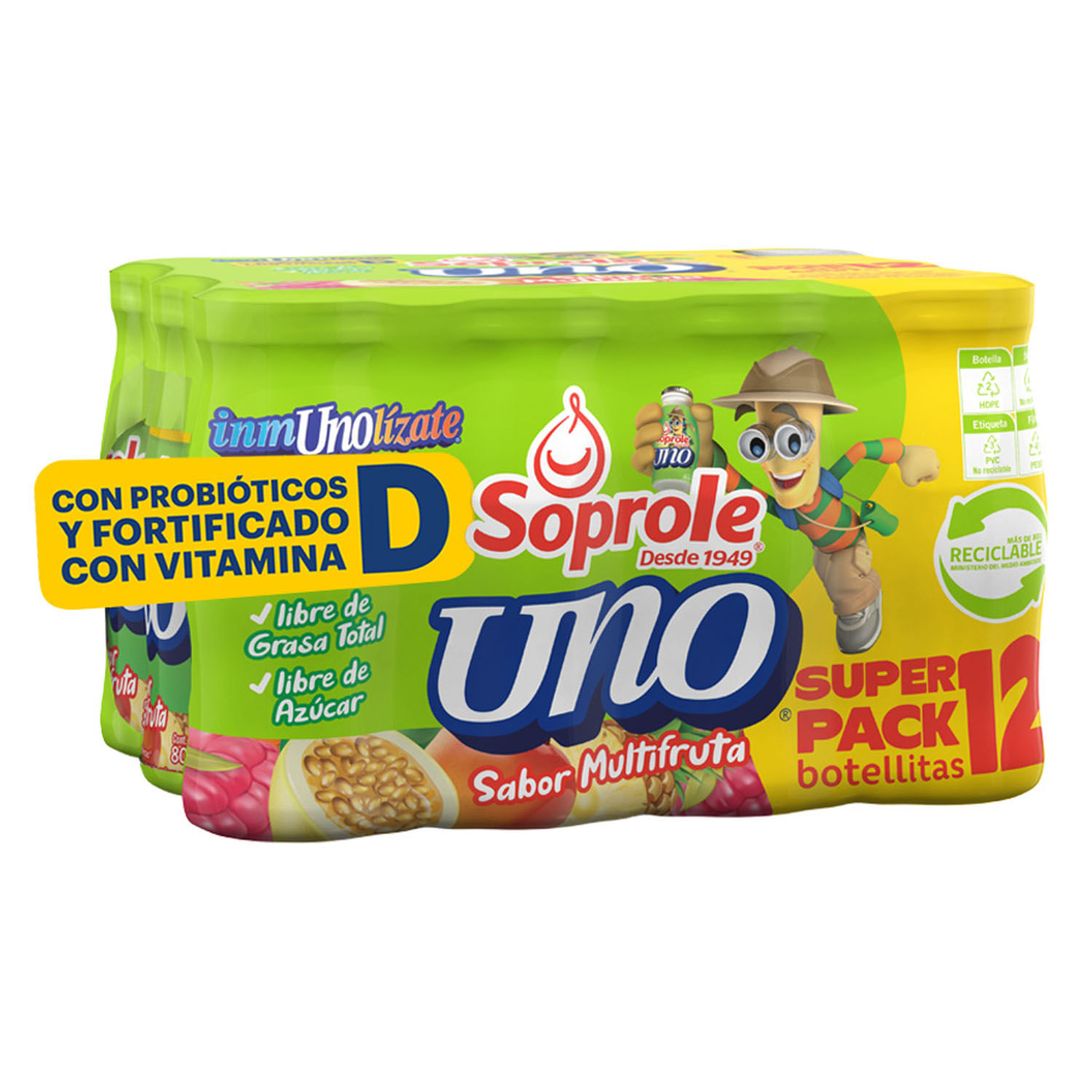 Soprole Bebida Láctea Uno Sabor Multifruta - Rappi