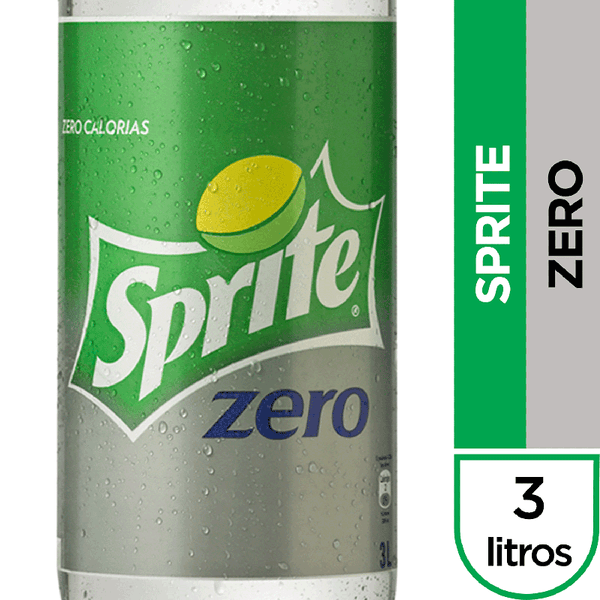 Sprite Zero Bebida Gaseosa Sabor Lima Limón Zero 3 L - Rappi